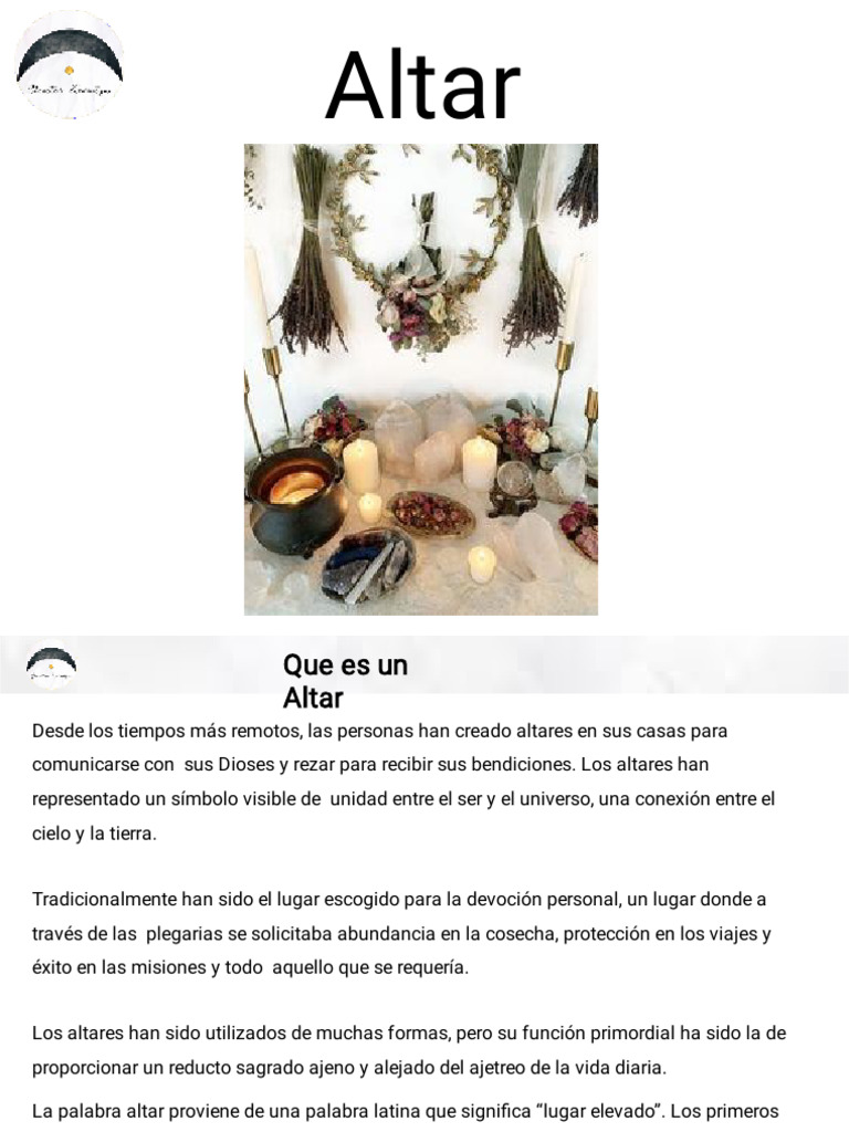 Creación y Significado del Altar | PDF | Oración | Amor