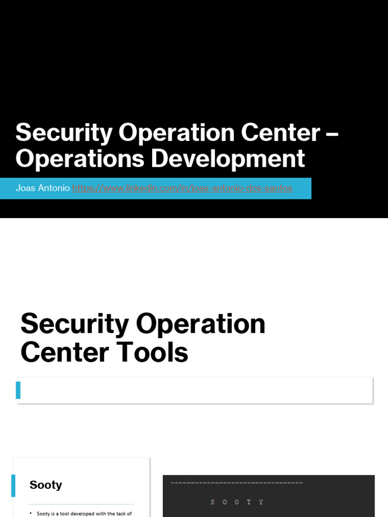 Security Operation Center Operations Development Pdf Security Computer Security