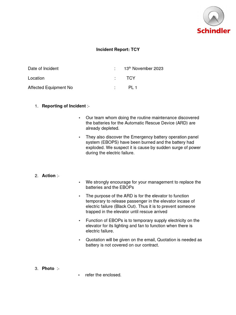 Incident Report-TCY | PDF | Technology & Engineering