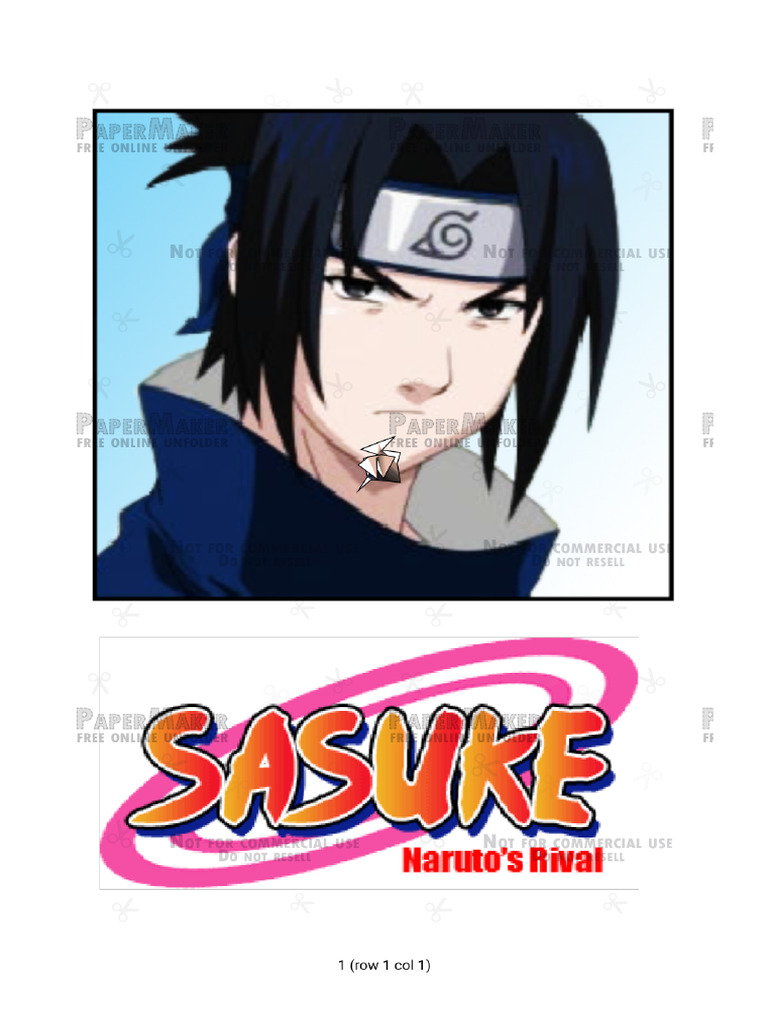 Naruto - Sasuke Uchiha Paper Model | PDF