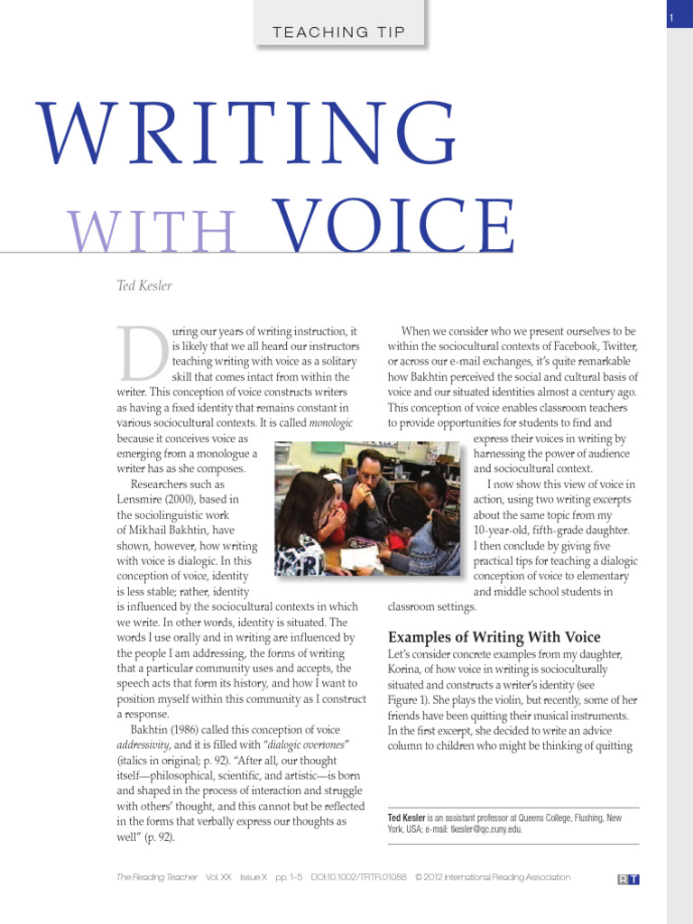 Writing With Voice | PDF | Blog | Human Communication