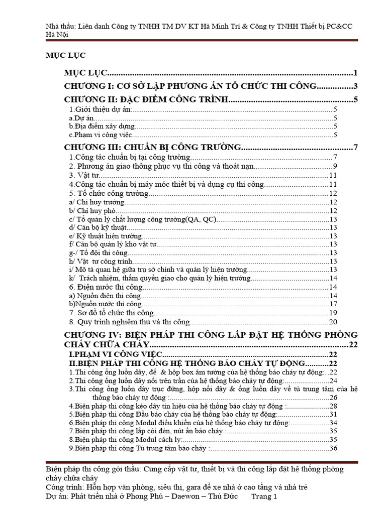 Bien Phap Thi Cong PCCC | PDF