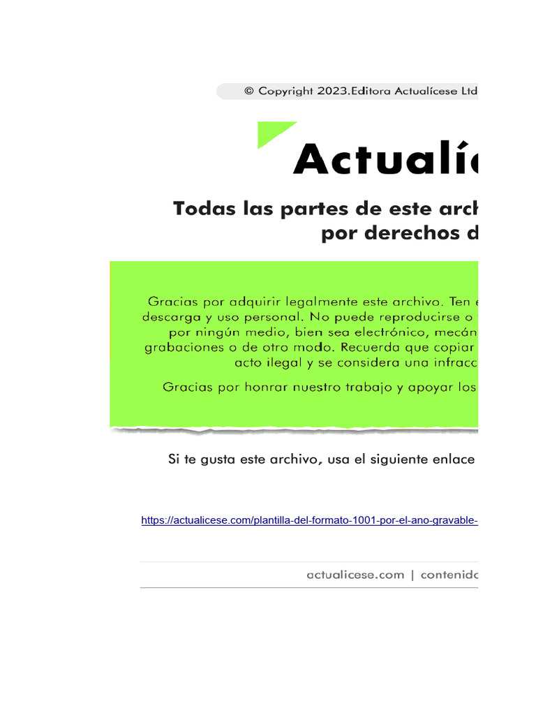 VA23 Formato 1001 V 10 AG2022 | PDF | Contabilidad | Dividendo VA23 Formato 1001 V 10 AG2022 | PDF | Contabilidad | Dividendo