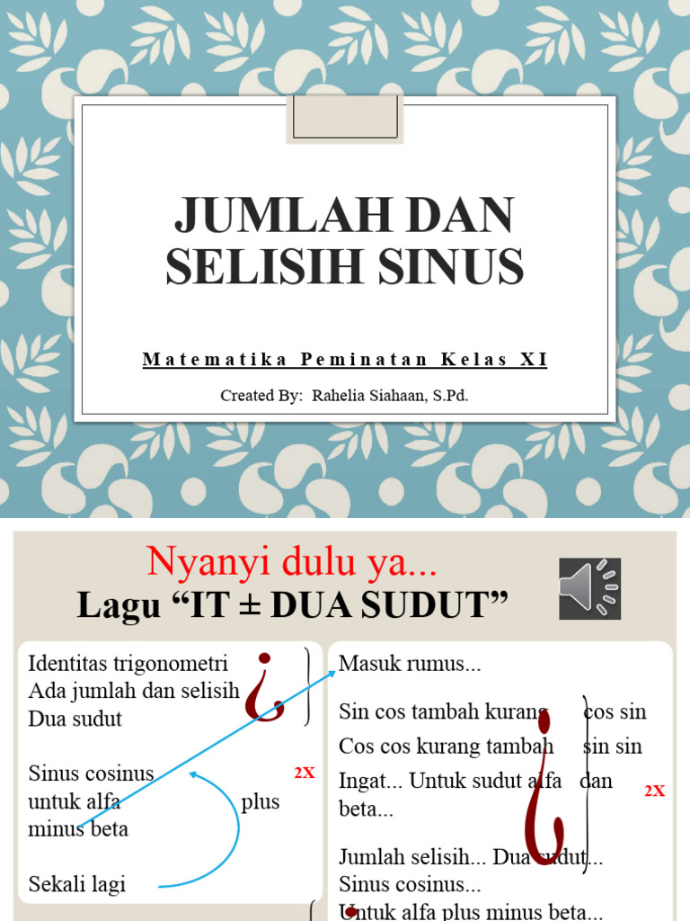MP (3) - Jumlah Dan Selisih Sinus | PDF