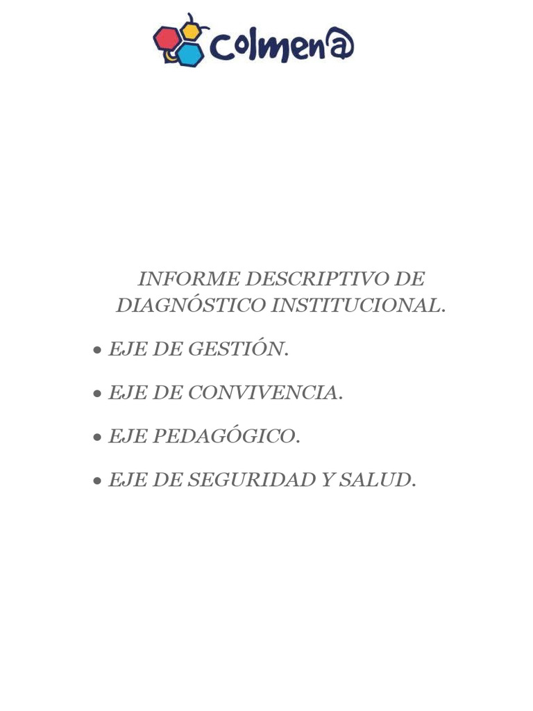 Informe Consolidado, Todos Los Ejes | PDF | Plan de estudios | Institución