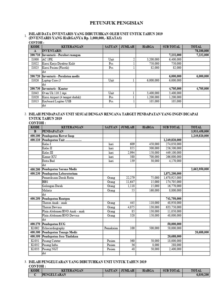 Format Rapb 2019 | PDF