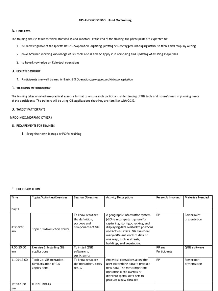 GIS and Kobotool Training | PDF | Geographic Information System | Computing
