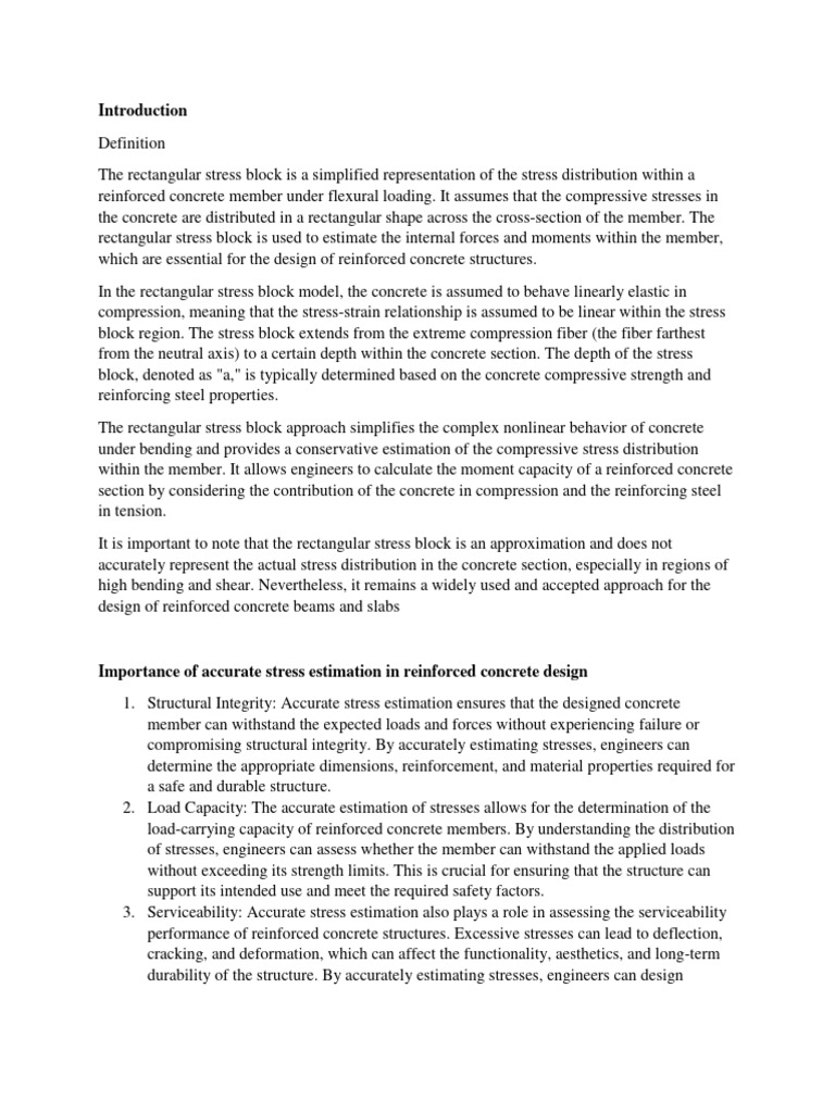 Rectangular Stress Block Prese | PDF | Stress (Mechanics) | Reinforced ...