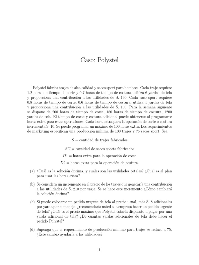 Polystel Ejercicio | PDF | Tecnología