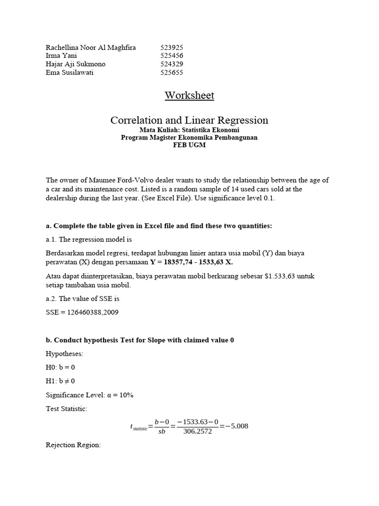 K2-Worksheet LinearRegression MEP | PDF