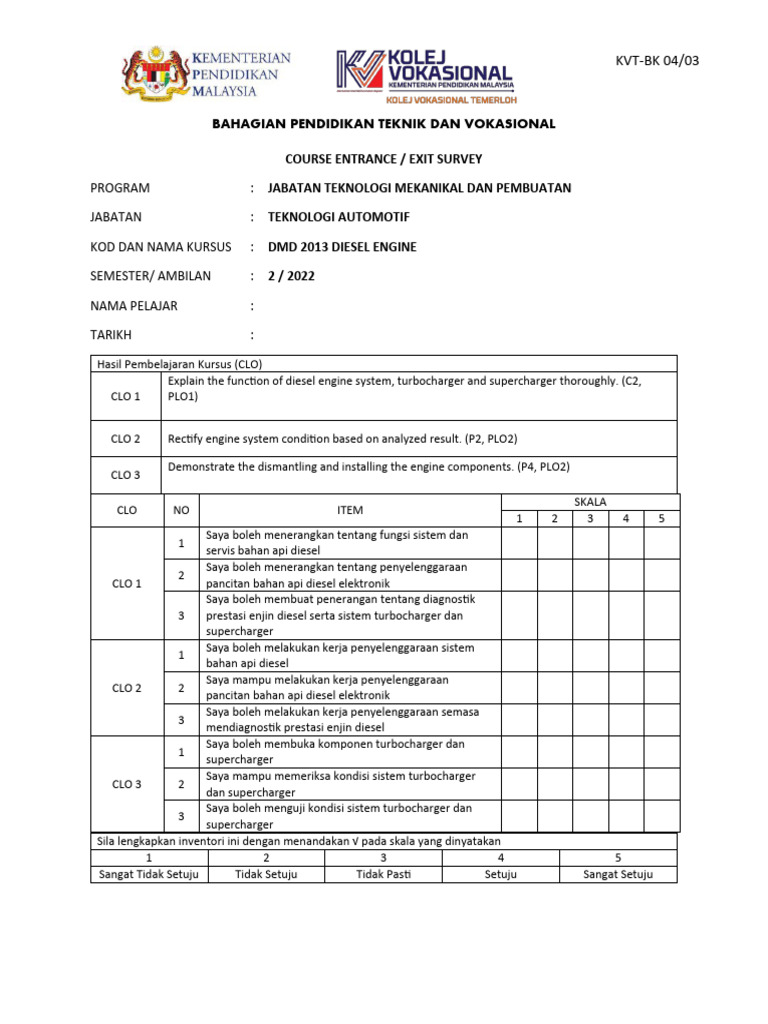 PK - 04 - 03 Ees DMD 2013 Diesel Engine - Entrance | PDF