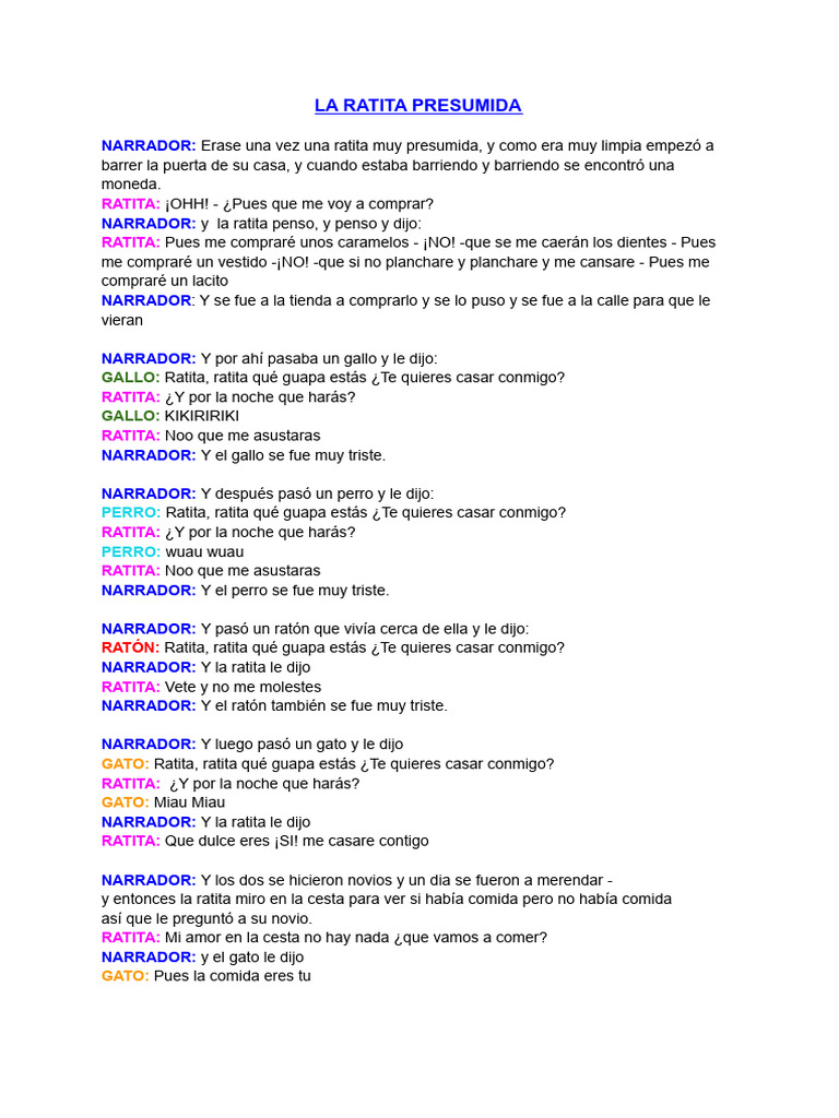 La Ratita Presumida | PDF