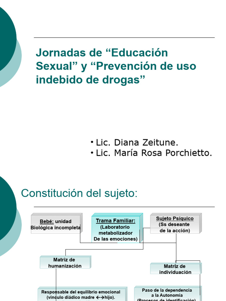Jornadas de Educacion Sexual y Uso Indebido de Drogras | PDF | La dependencia de sustancias | Drogas