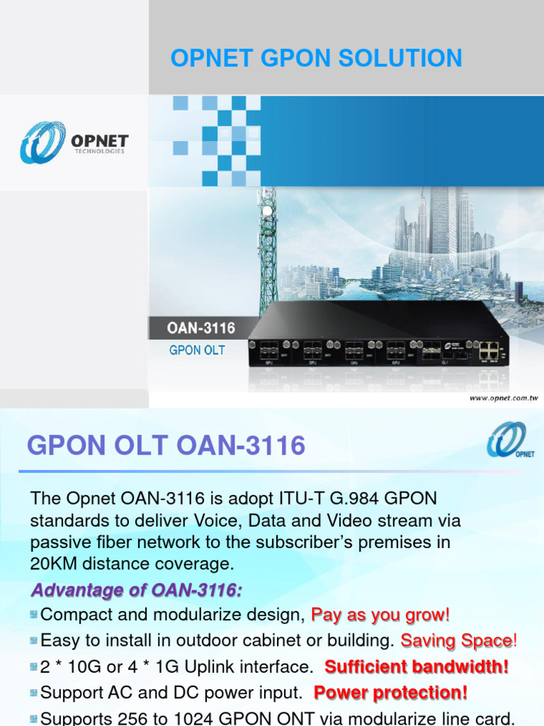 Opnet GPON Case Study | PDF | Fiber To The X | Cable Television