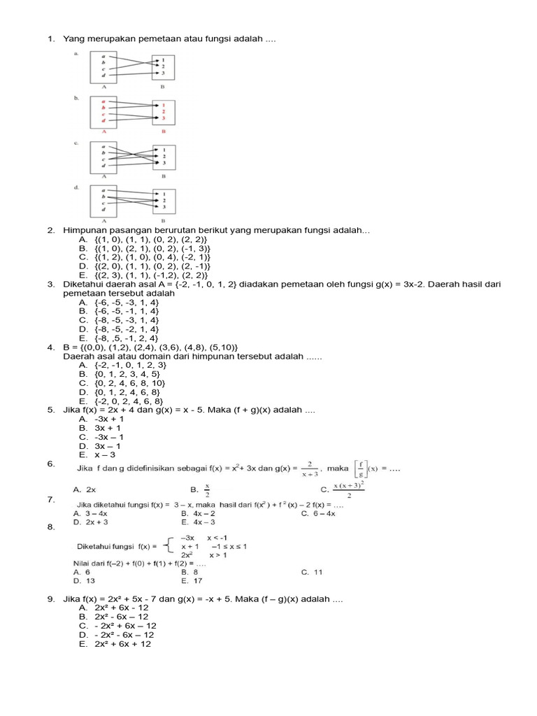Latihan Soal Matematika Kelas 11 Semester 1 | PDF Latihan Soal Matematika Kelas 11 Semester 1 | PDF