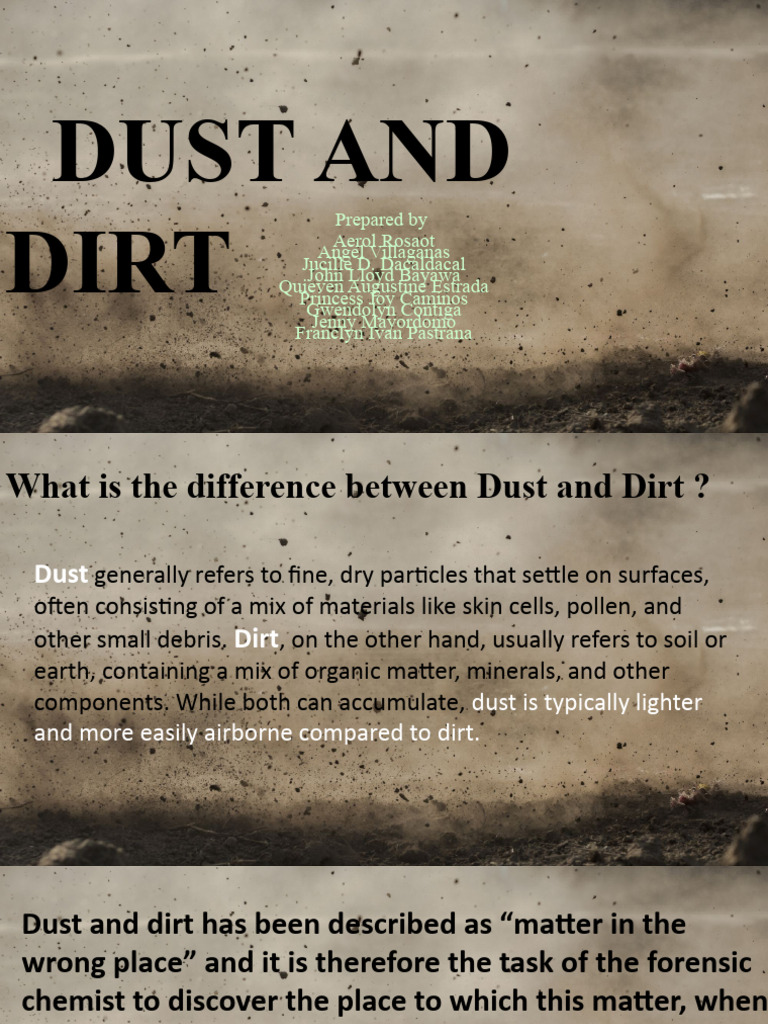 Group 1 Report | PDF | Dust | Soil