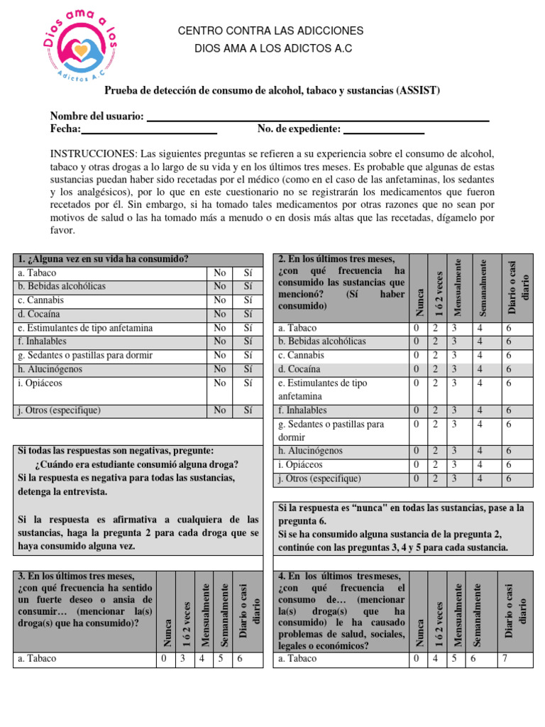 Prueba ASIS EDITADA | PDF | Drogas | Cocaína