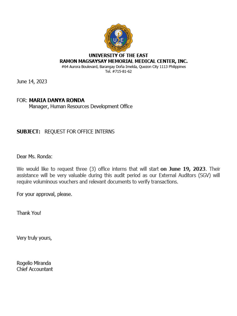 Ojt Letter | PDF