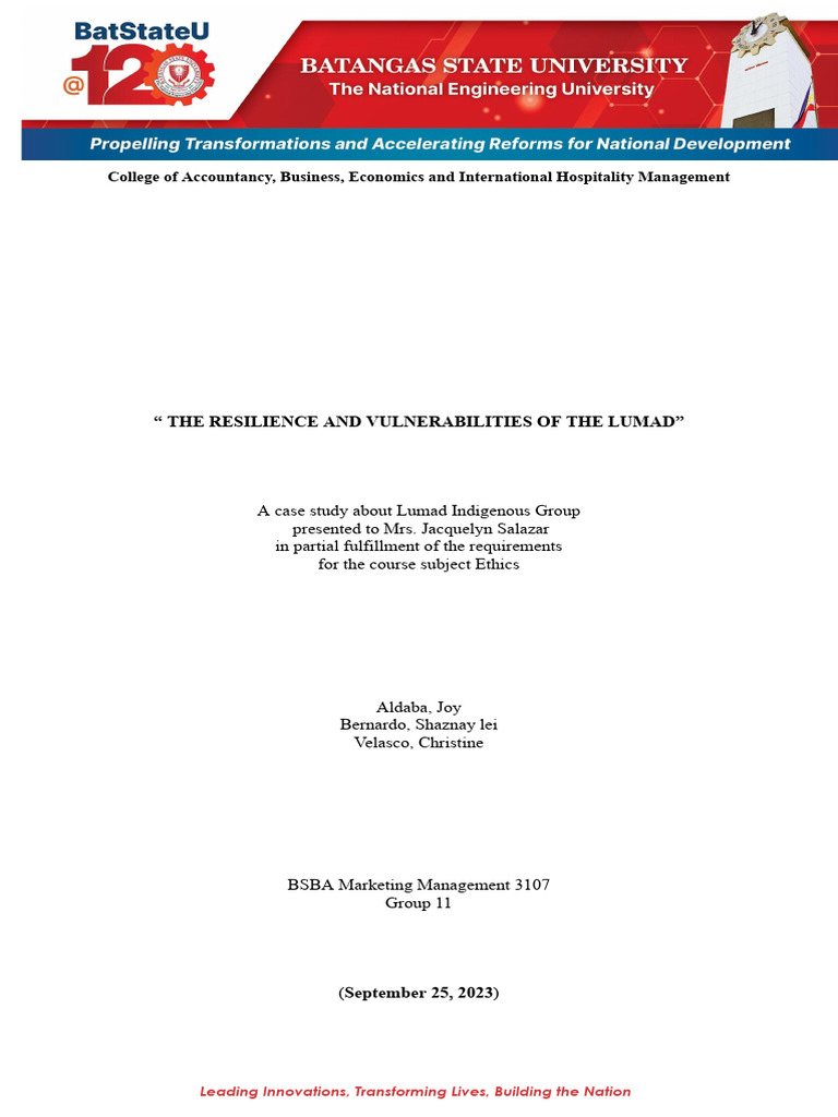 Case Study Lumad - Docx 1 | PDF