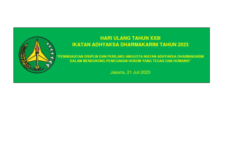 Spanduk Hut Iad Tahun 2023 | PDF
