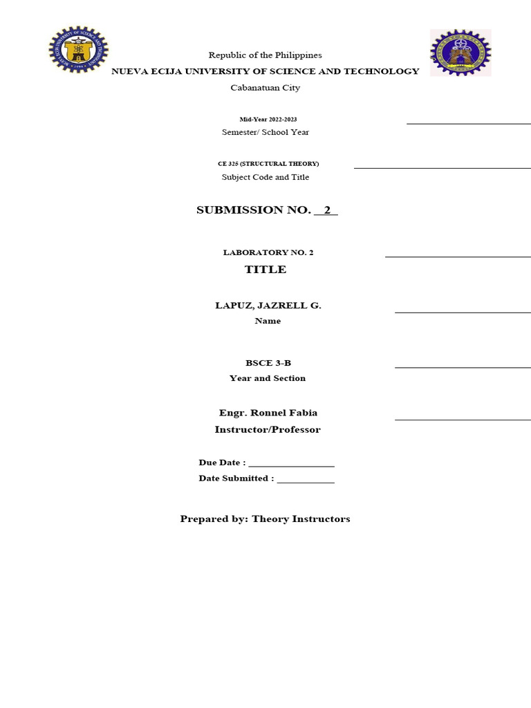 Structural Theory Front Page | PDF
