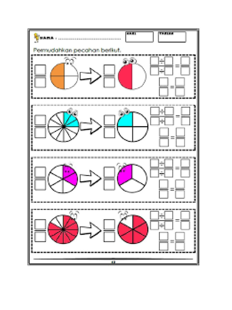 Latihan Pecahan Tahun 4 | PDF