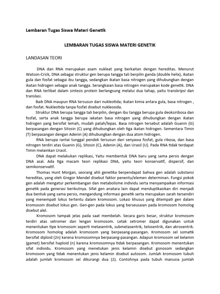 Memahami Kode Genetik dan Sintesis Protein | PDF | Sains & Matematika