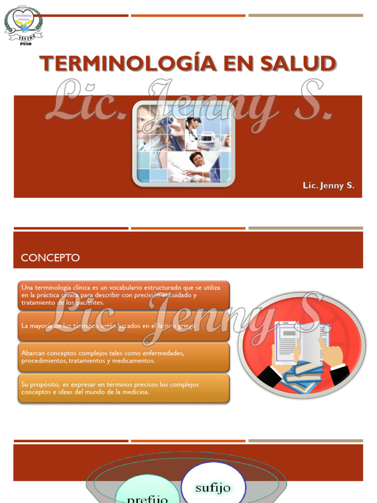 TERMINOLOGIA EN SALUD - Lic. Jenny S. | PDF | Palabra | Anatomía humana