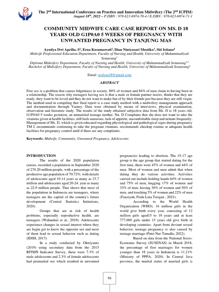 Community Midwife Care Case Report On Ms. D 19 | PDF | Pregnancy ...
