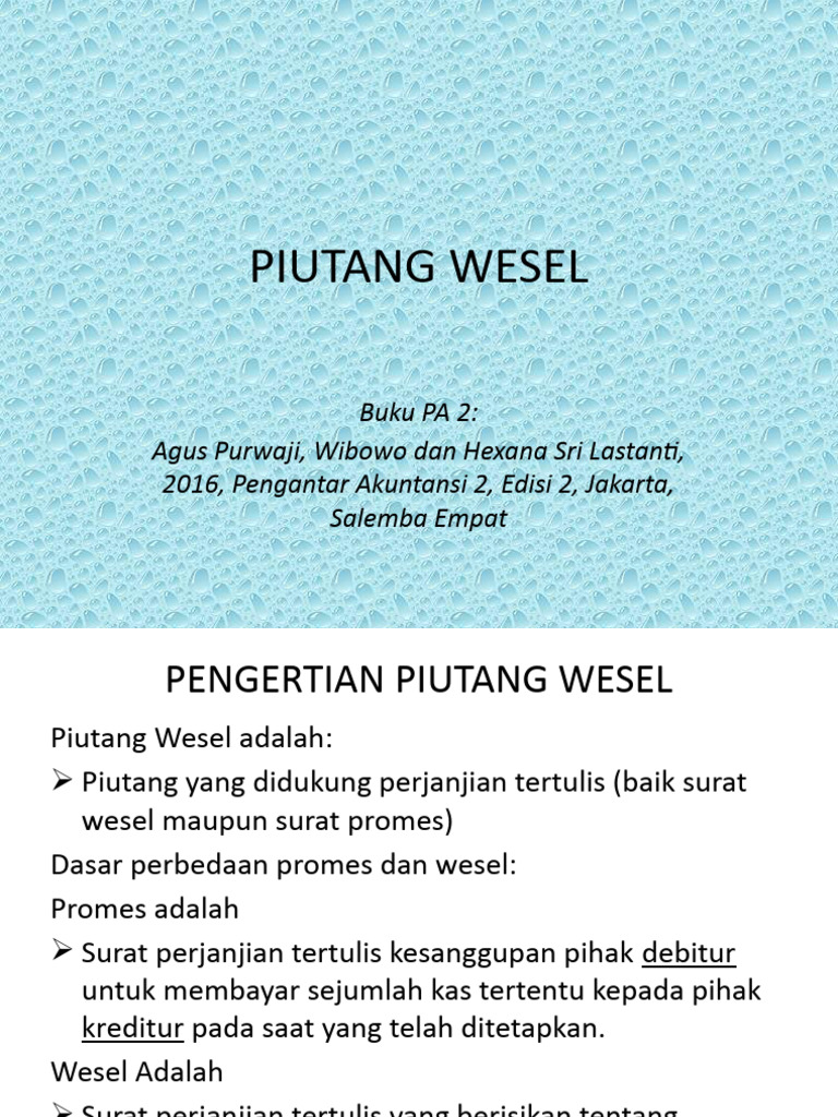 Piutang Wesel | PDF