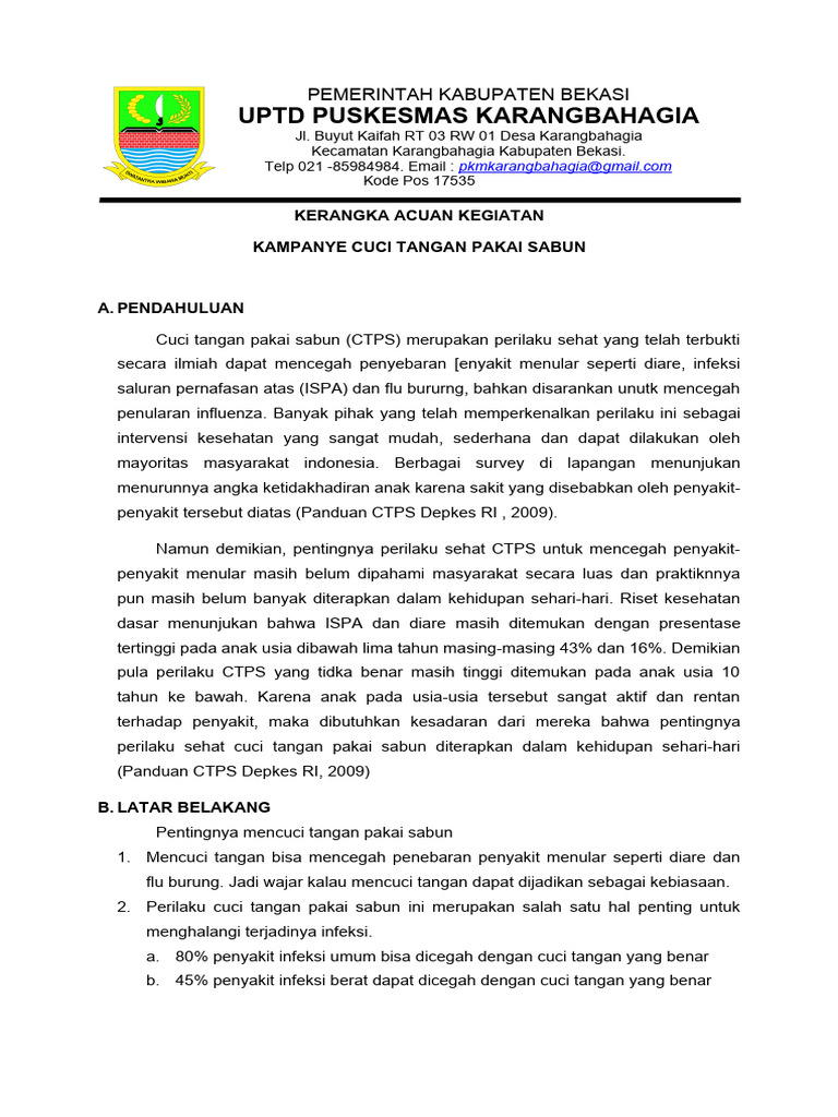 Kampanye Cuci Tangan Puskesmas | PDF | Kesehatan Holistik | Sains & Matematika