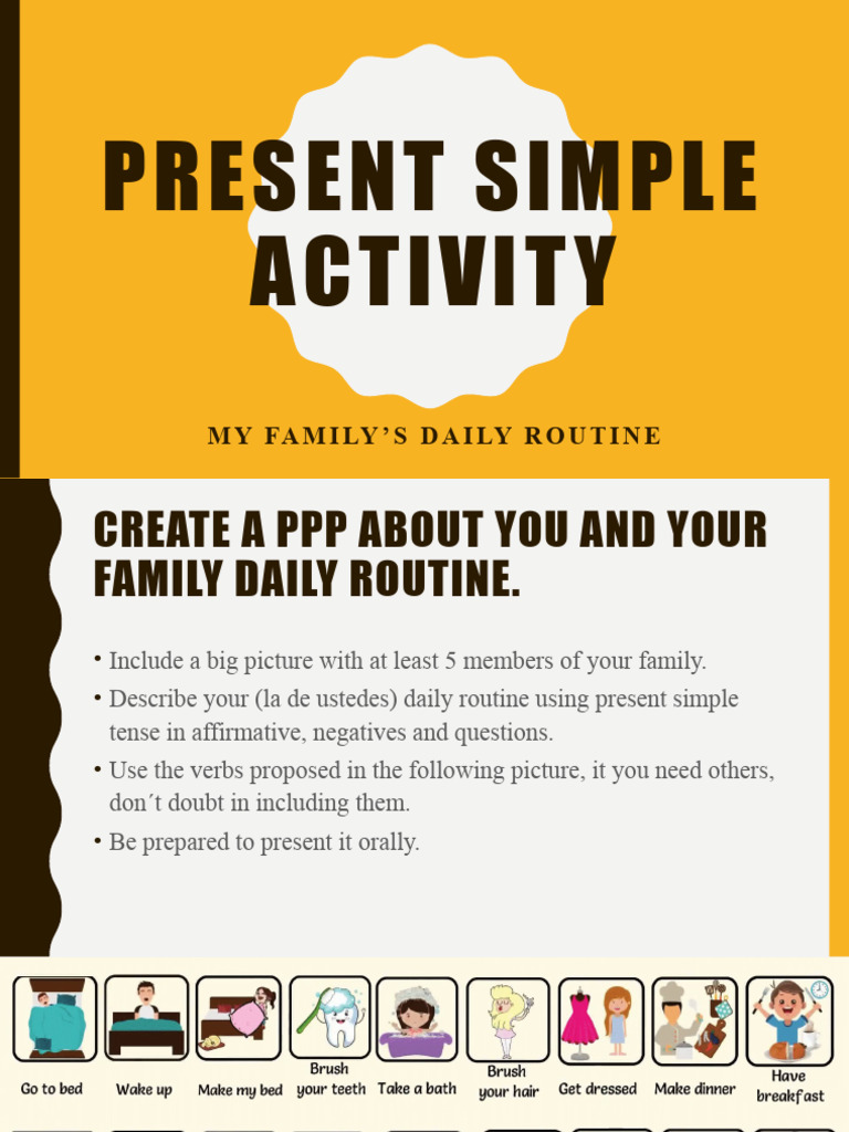Family Daily Routine in Present Simple | PDF | Language Arts ...