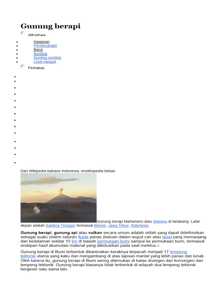 Gunung Berapi | PDF