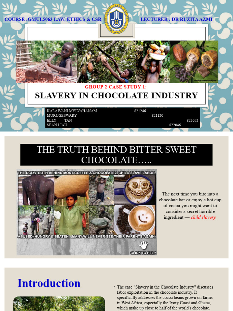 Presentation Child Slavery in Chocolate Industry (FINAL) | PDF ...