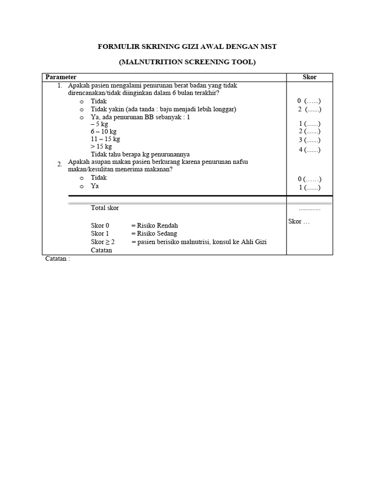 Kumpulan Form Skrining | PDF