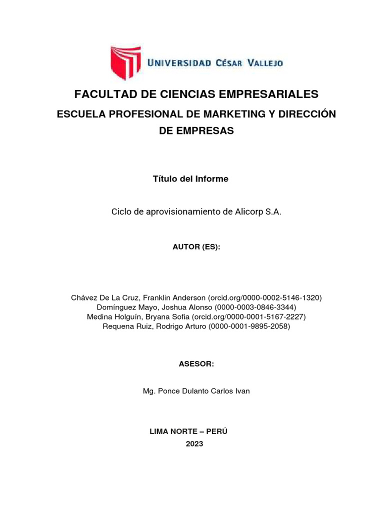 Informe Alicorp | PDF