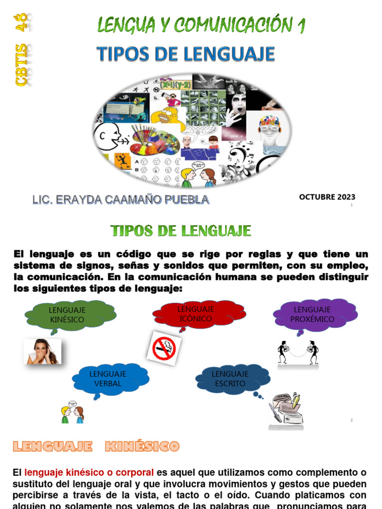 1-Tipos de Lenguaje | Descargar gratis PDF | Comunicación | Expresión ...