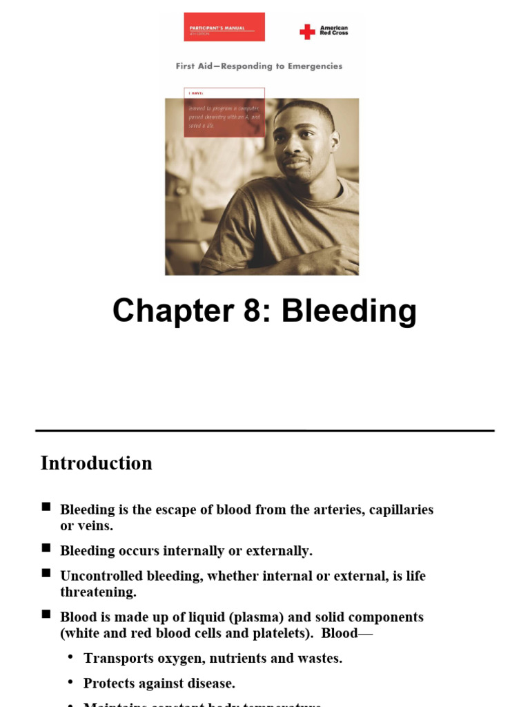 Chpt. 8 Bleeding | PDF | Blood | Artery