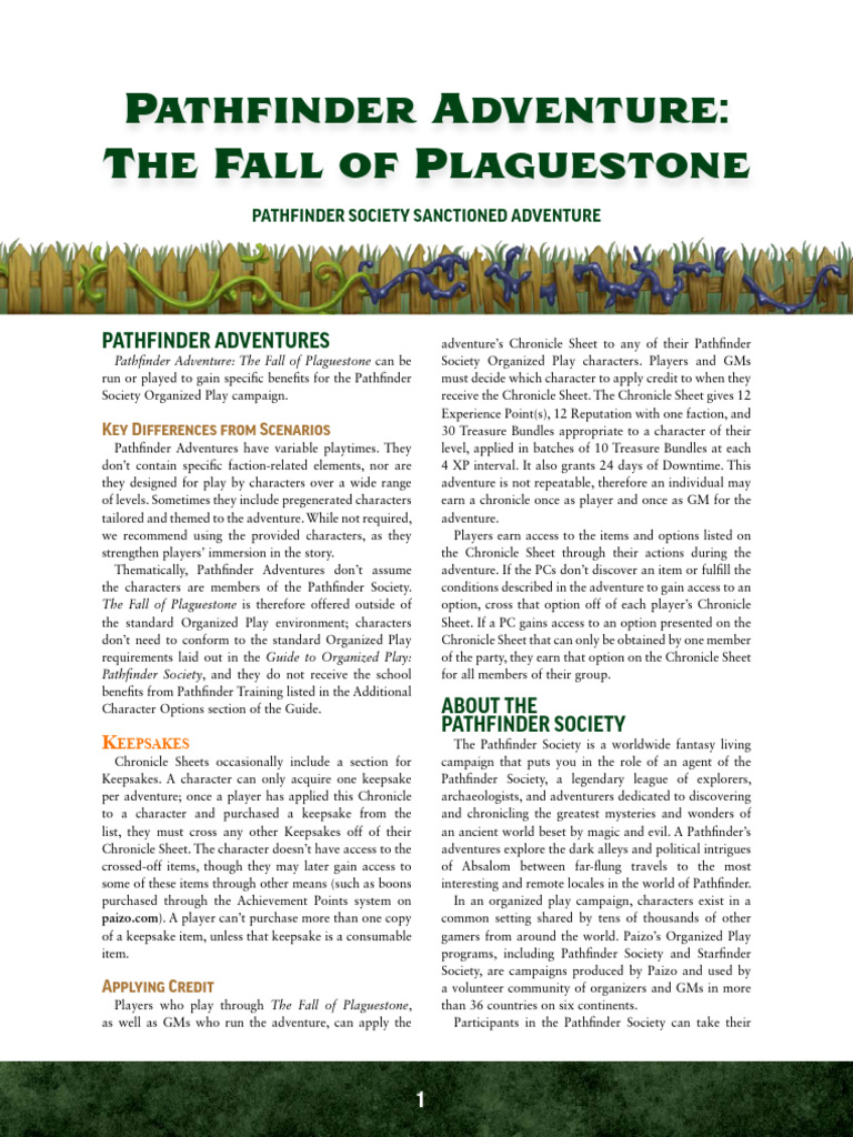 Pathfinder: Fall of Plaguestone Guide | PDF | Copyright | License