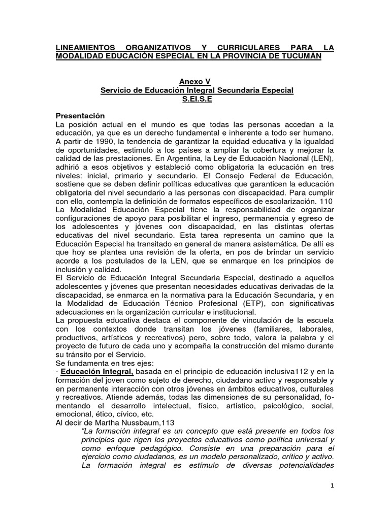 SEISE Lineamientos | PDF | Aprendizaje | Inclusión (Educación)