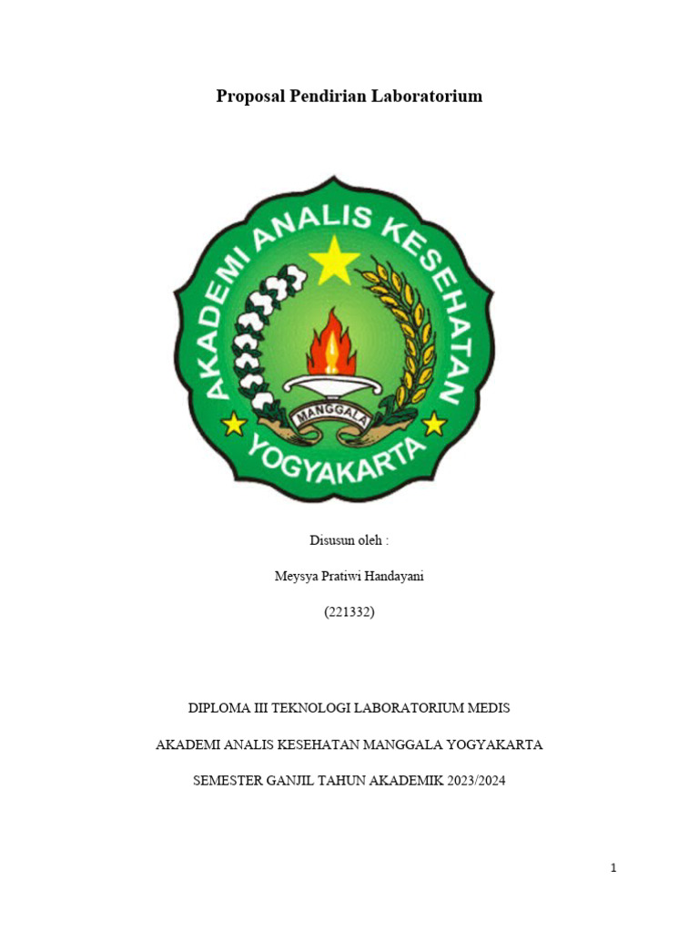 Proposal Pendirian Laboratorium | PDF
