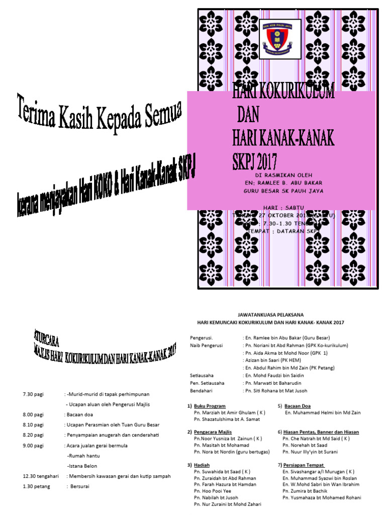 Buku Program Hari Koko&kanak2 2018 | PDF