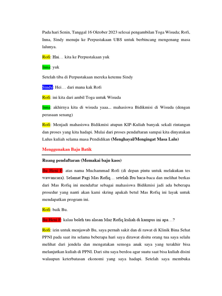 New - Skrip Film Dokumenter 2023 | PDF