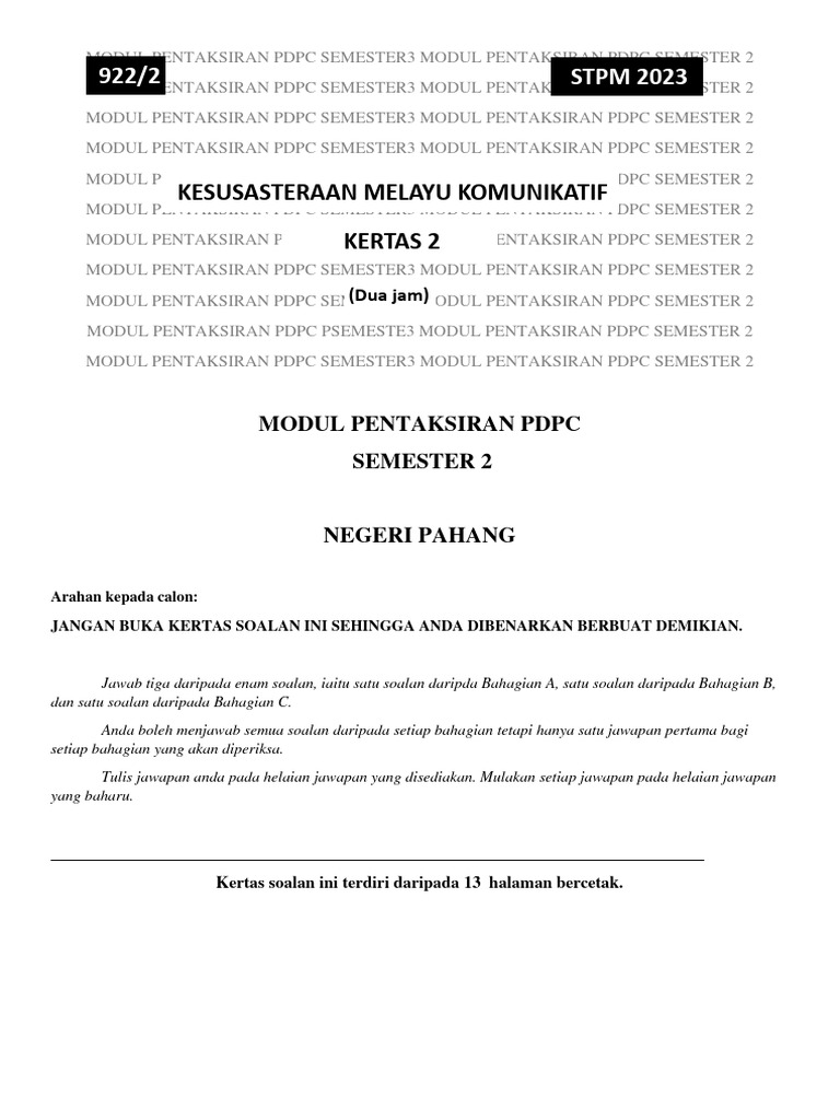 Skema Jawapan KMK S2 | PDF