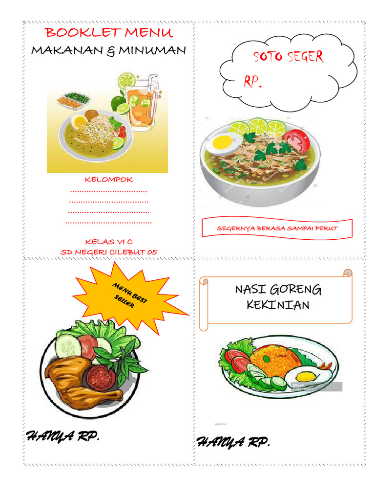 Booklet Menu Makanan | PDF