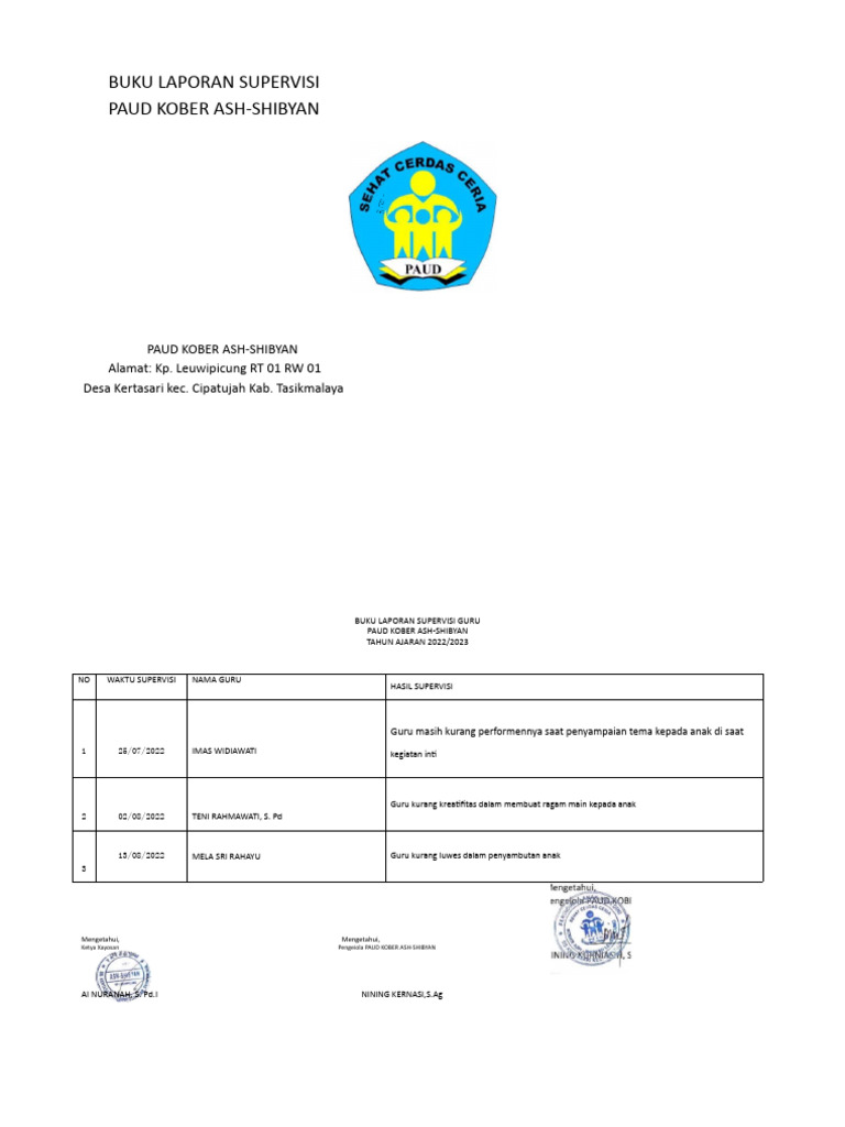 3.2 Contoh Supervisi | PDF