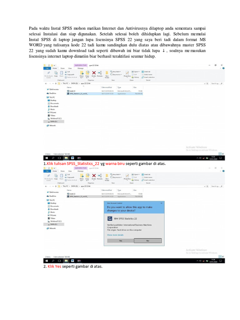 Cara Instal Aplikasi Spss Versi 22 | PDF | Bisnis | Komputer