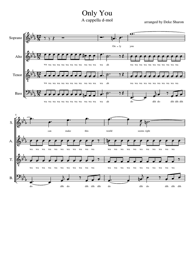 Only You SATB A Cappella C-Mol | PDF