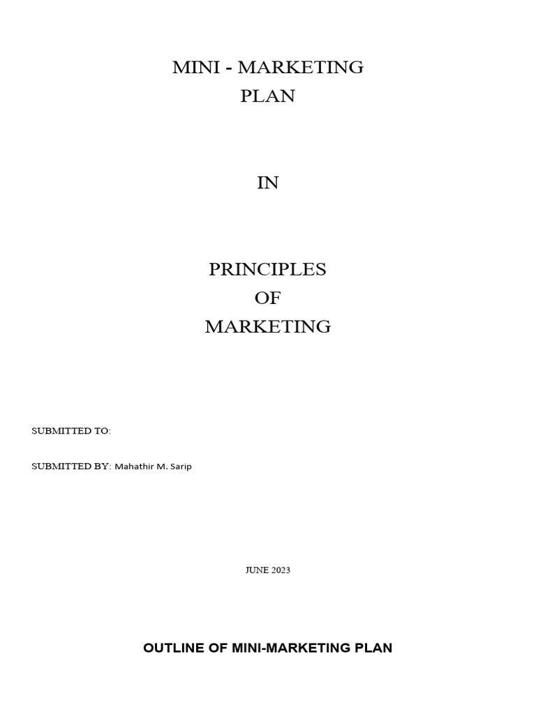 Mini Marketing Plan | PDF | Electronic Cigarette | Cigarette