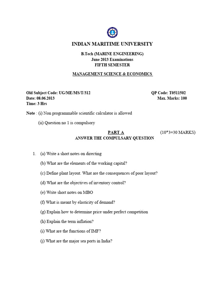 T1502 Management Science & Economics 8.6.13 | PDF | Economics ...